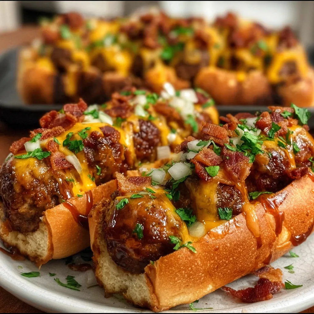 Bourbon BBQ Bacon Cheeseburger Meatball Subs: A Delightful Handheld ...