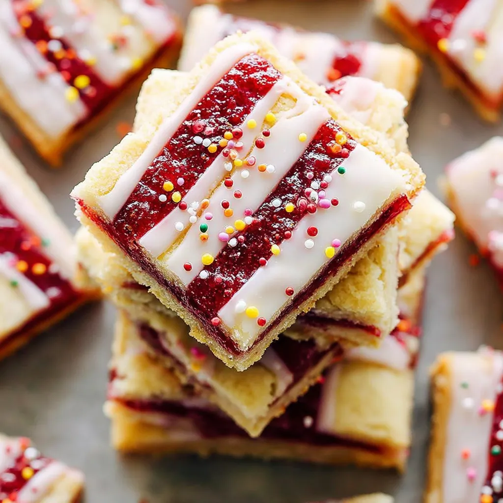 Strawberry Pop Tart Cookie Bars – Irresistible Homemade Treat - Forkful ...