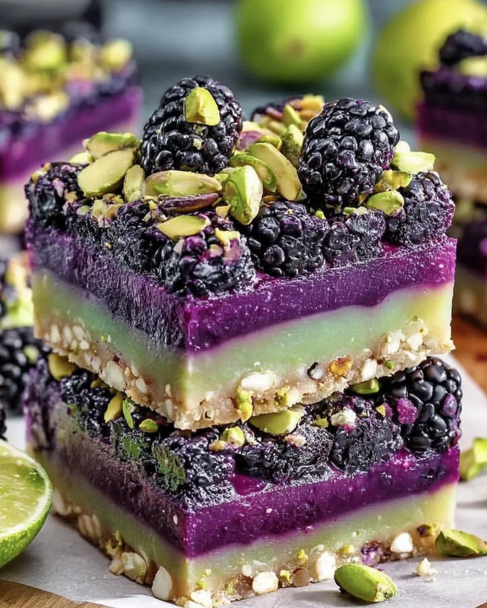 Blackberry Pistachio Dessert Bars – A Delectable Treat - Forkful Kitchen