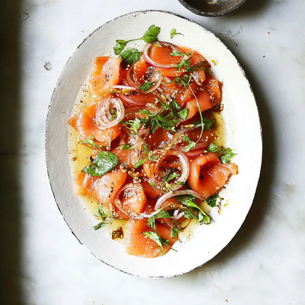 Salmon Crudo with Soy Sesame Dressing – A Mouthwatering 10-Minute Treat ...