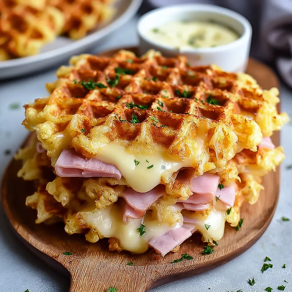 Crunchy Ham Cheese Chaffles: A Quick and Delightful Treat - Forkful Kitchen