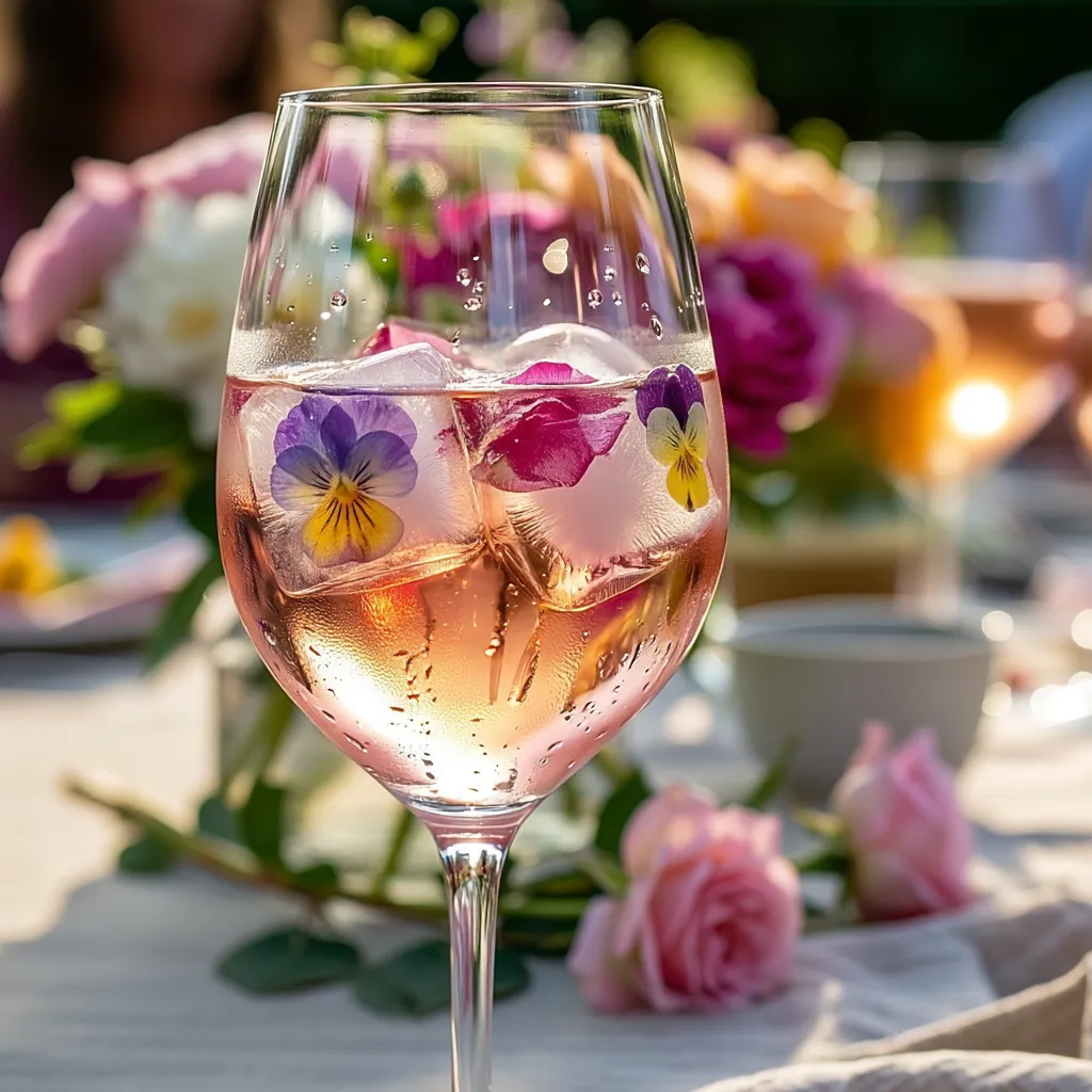 Floral Ice Cube Rosé Spritz: A Refreshing and Vibrant Cocktail ...