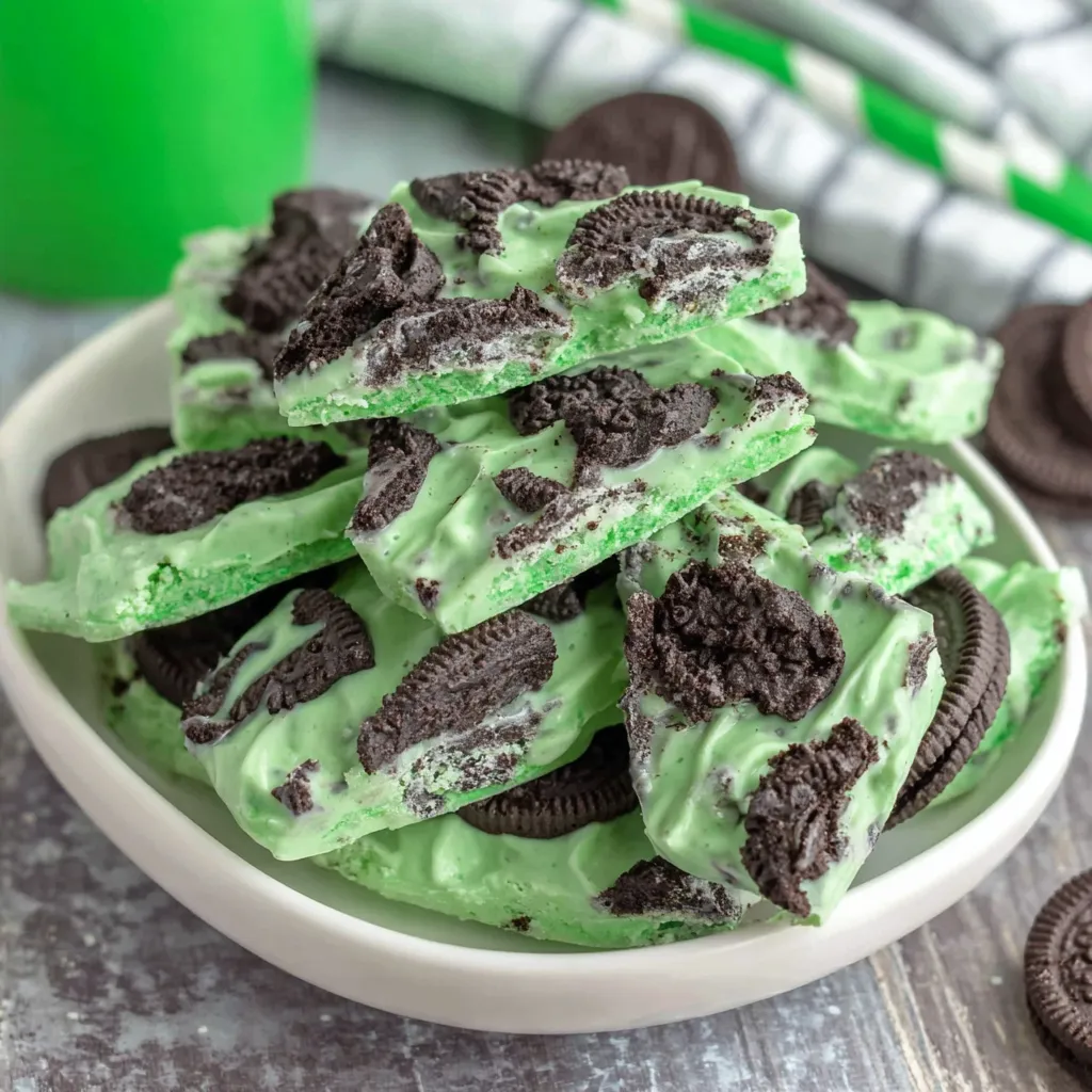 Mint Oreo Bark – A Decadent No-Bake Treat - Forkful Kitchen