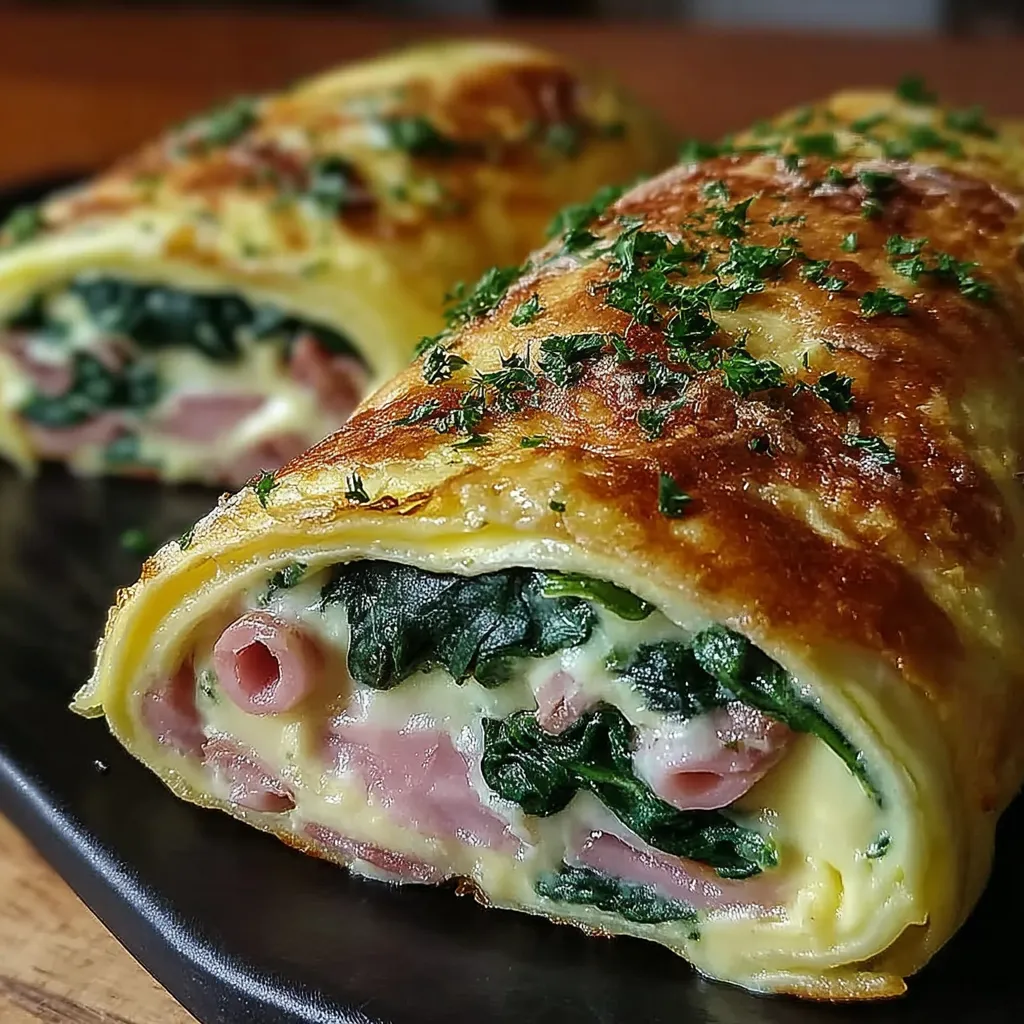Spinach Ham Breakfast Roll: A Heavenly 5-Minute Morning Delight ...
