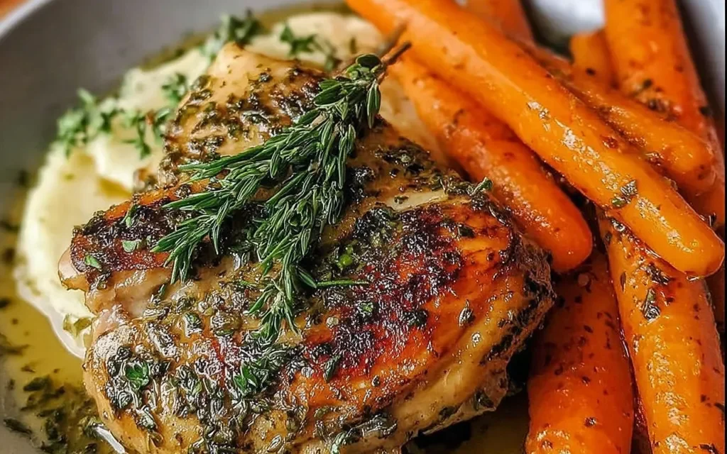 Garlic Herb Chicken & Carrot Plate: A Speedy and Delicious Meal ...