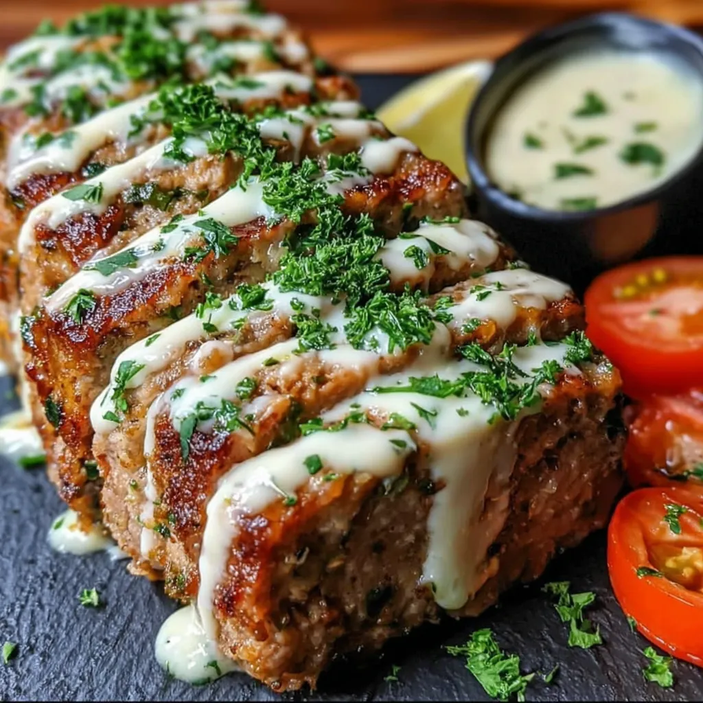 Mediterranean Meatloaf with Garlic Herb Sauce – A Delicious and Easy ...