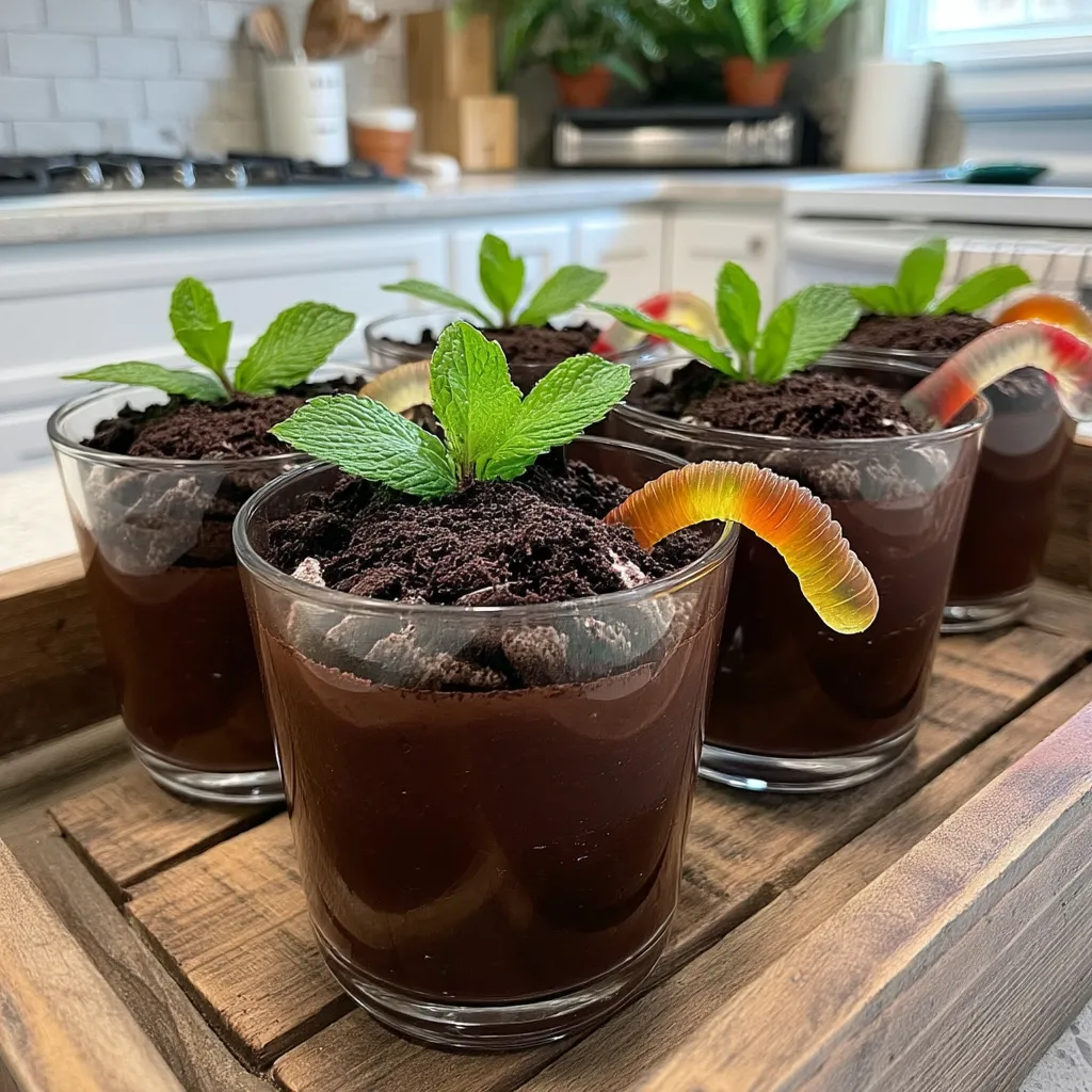 Potting Soil Pudding Cups - Forkful Kitchen