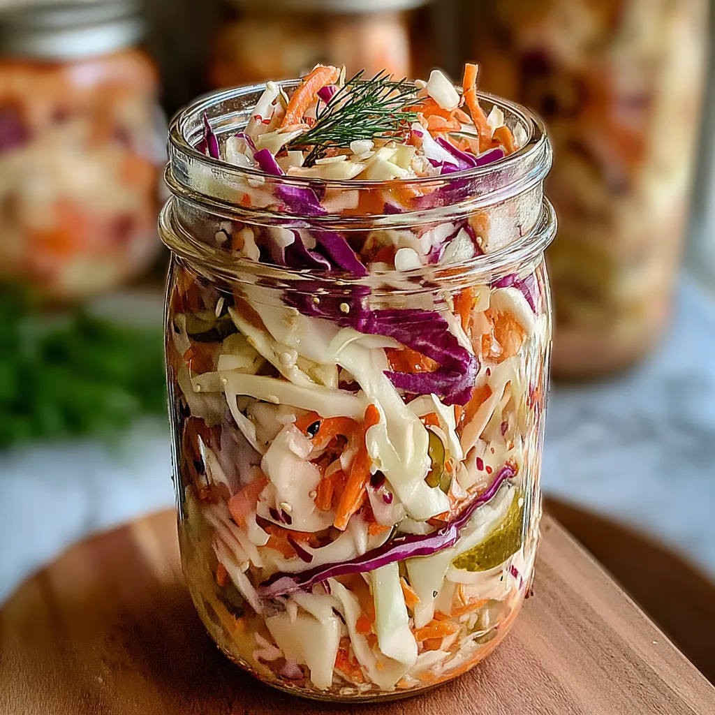 Sweet & Spicy Pickle Slaw – A Delightful Crunchy Salad - Forkful Kitchen
