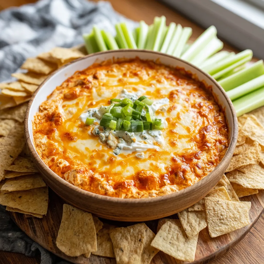 Easy Buffalo Chicken Dip - Forkful Kitchen