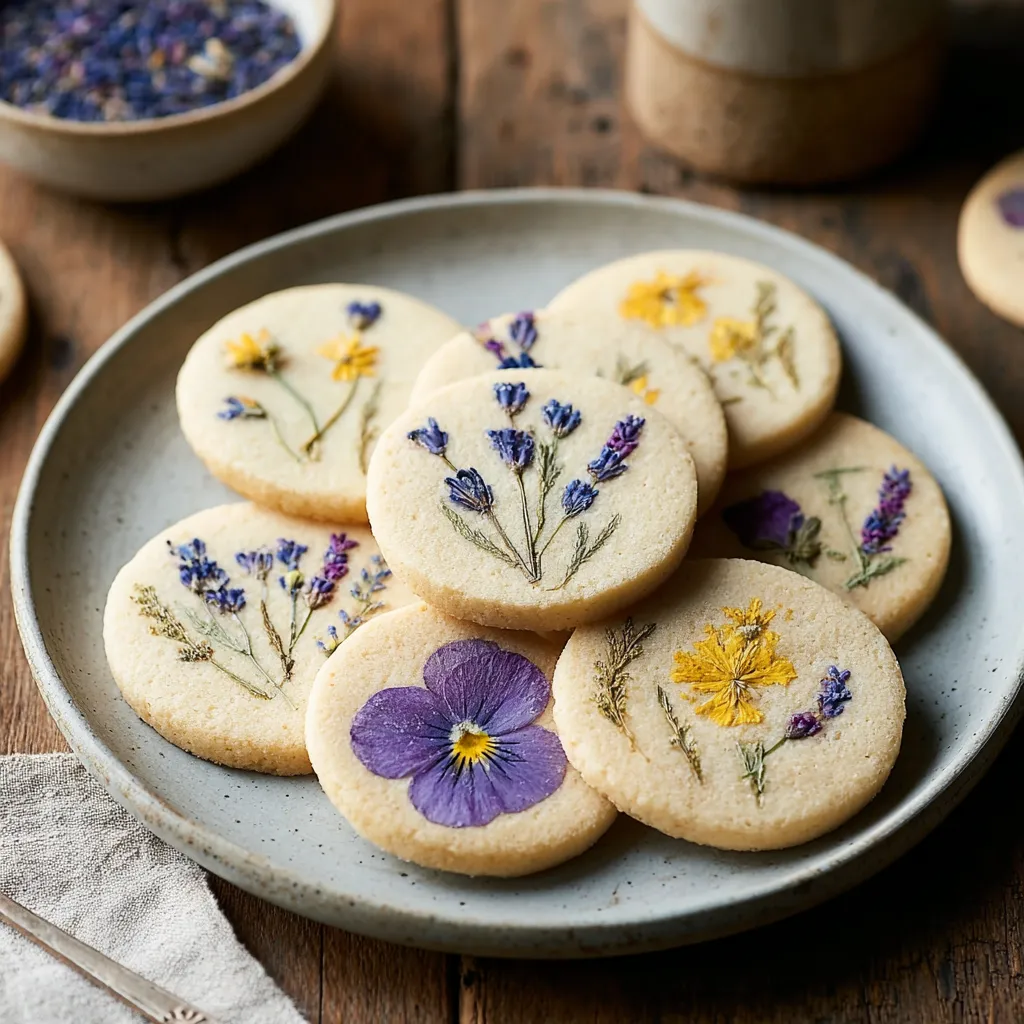 Floral Pressed Sugar Cookies - Forkful Kitchen