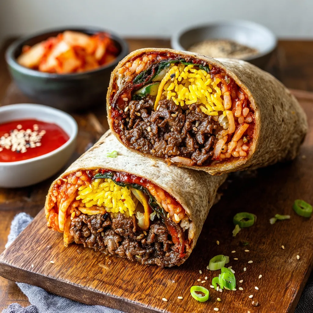 Korean Bulgogi Burrito - Forkful Kitchen
