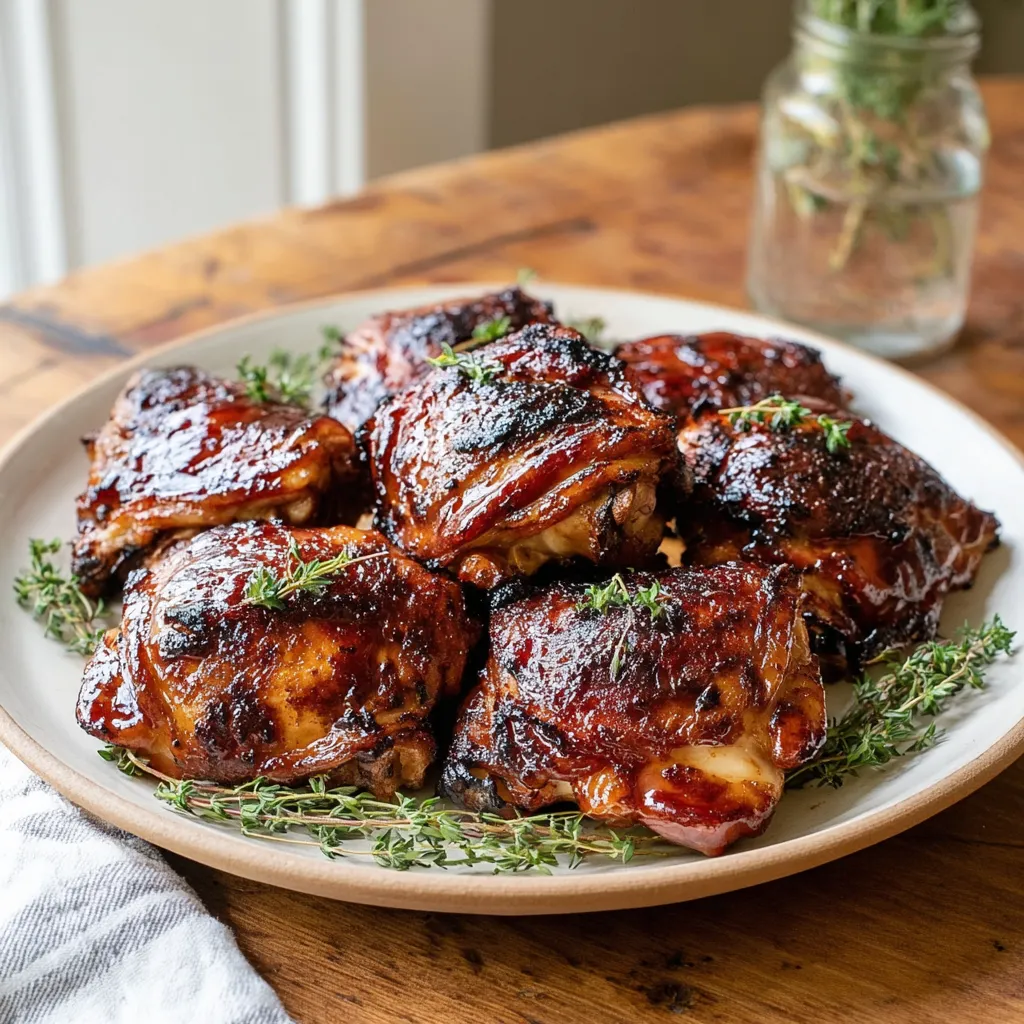 Smoked Chicken Thighs - Forkful Kitchen